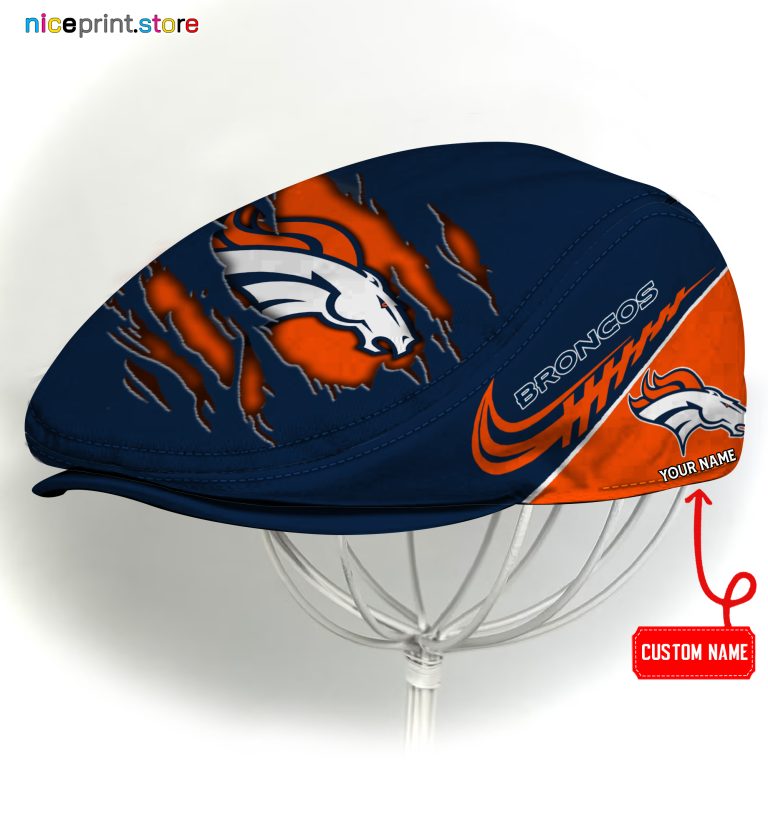 Denver Broncos NFL Flat cap, NFL Jeff Cap, NFL Driving Cap, NFL Golf ...