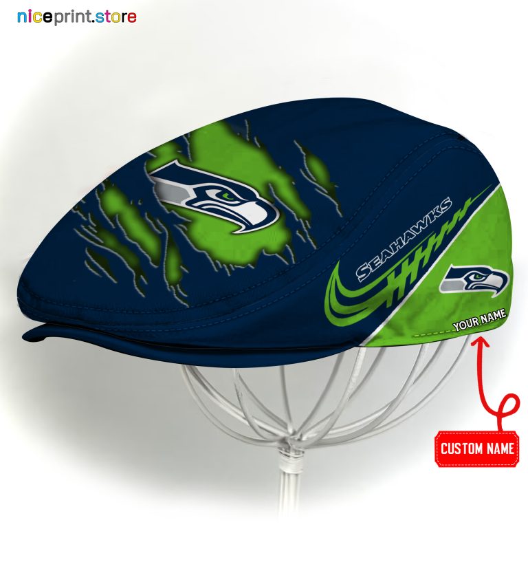 Seattle Seahawks NFL Flat cap, NFL Jeff Cap, NFL Driving Cap, NFL Golf ...