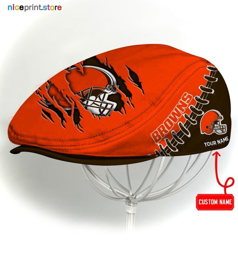 Cleveland Browns NFL Flat cap, NFL Jeff Cap, NFL Driving Cap, NFL Golf ...