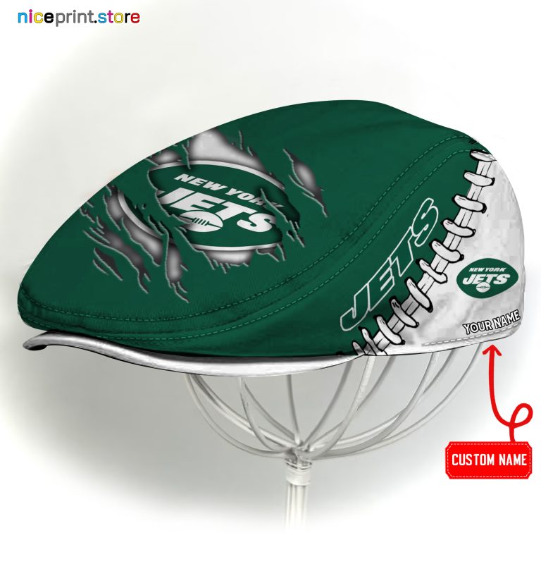 New York Jets NFL Flat cap, NFL Jeff Cap, NFL Driving Cap, NFL Golf Cap ...