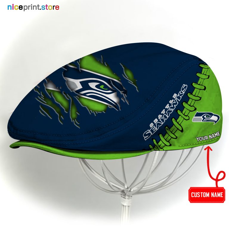 Seattle Seahawks NFL Flat cap, NFL Jeff Cap, NFL Driving Cap, NFL Golf ...