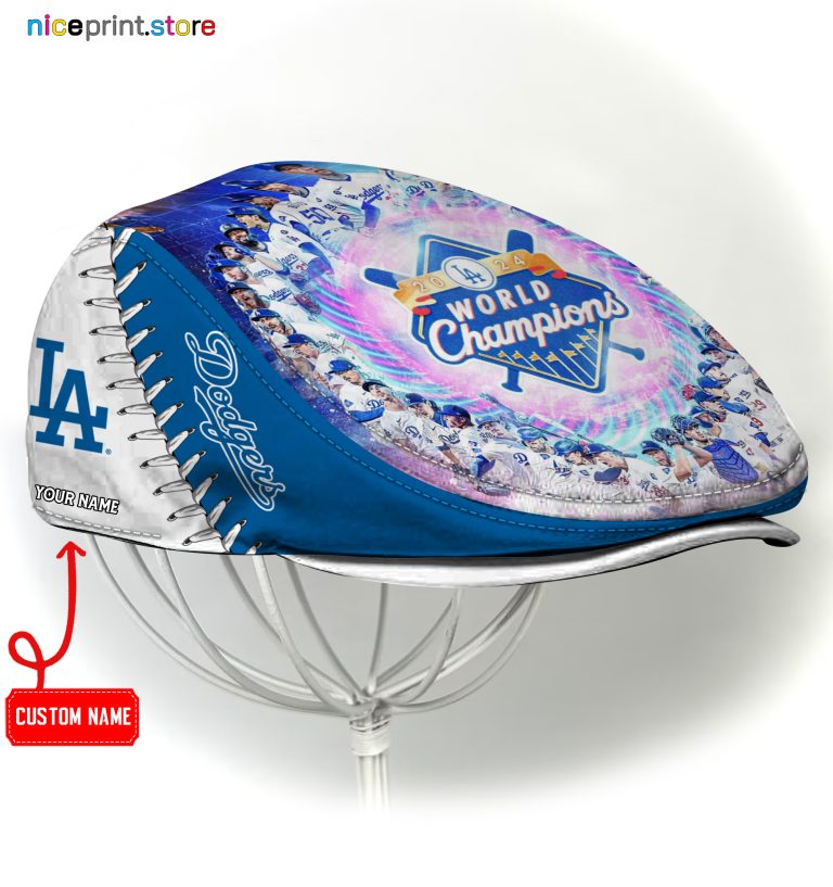 Los Angeles Dodgers MLB World series 2024 Flat cap, Jeff Cap, Driving ...