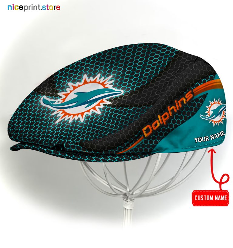 Miami Dolphins NFL Flat cap, NFL Jeff Cap, NFL Driving Cap, NFL Golf ...