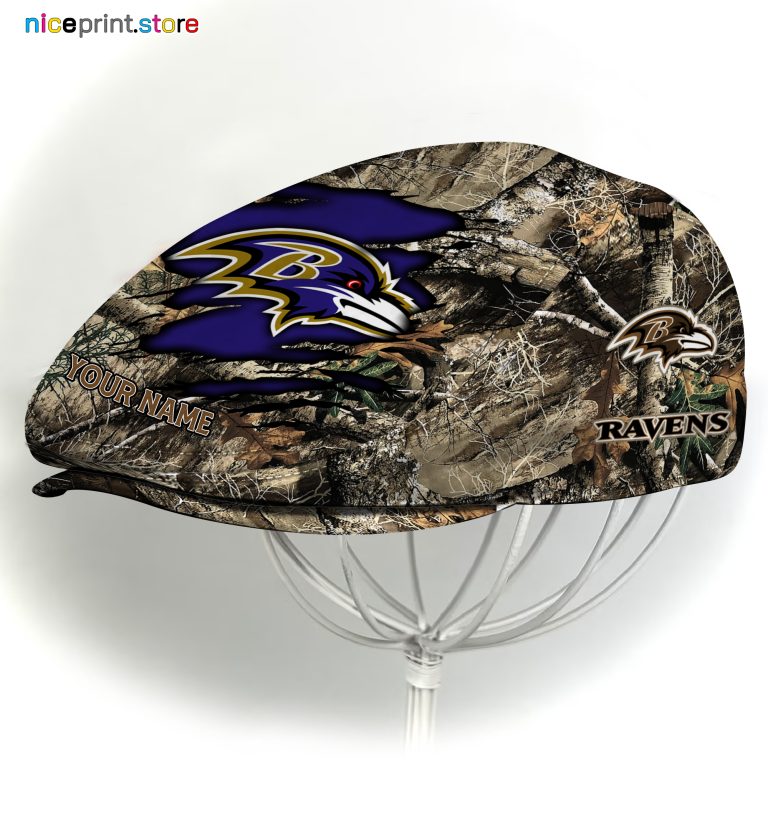 Baltimore Ravens NFL x Hunting Flat cap, NFL Jeff Cap, NFL Driving Cap ...