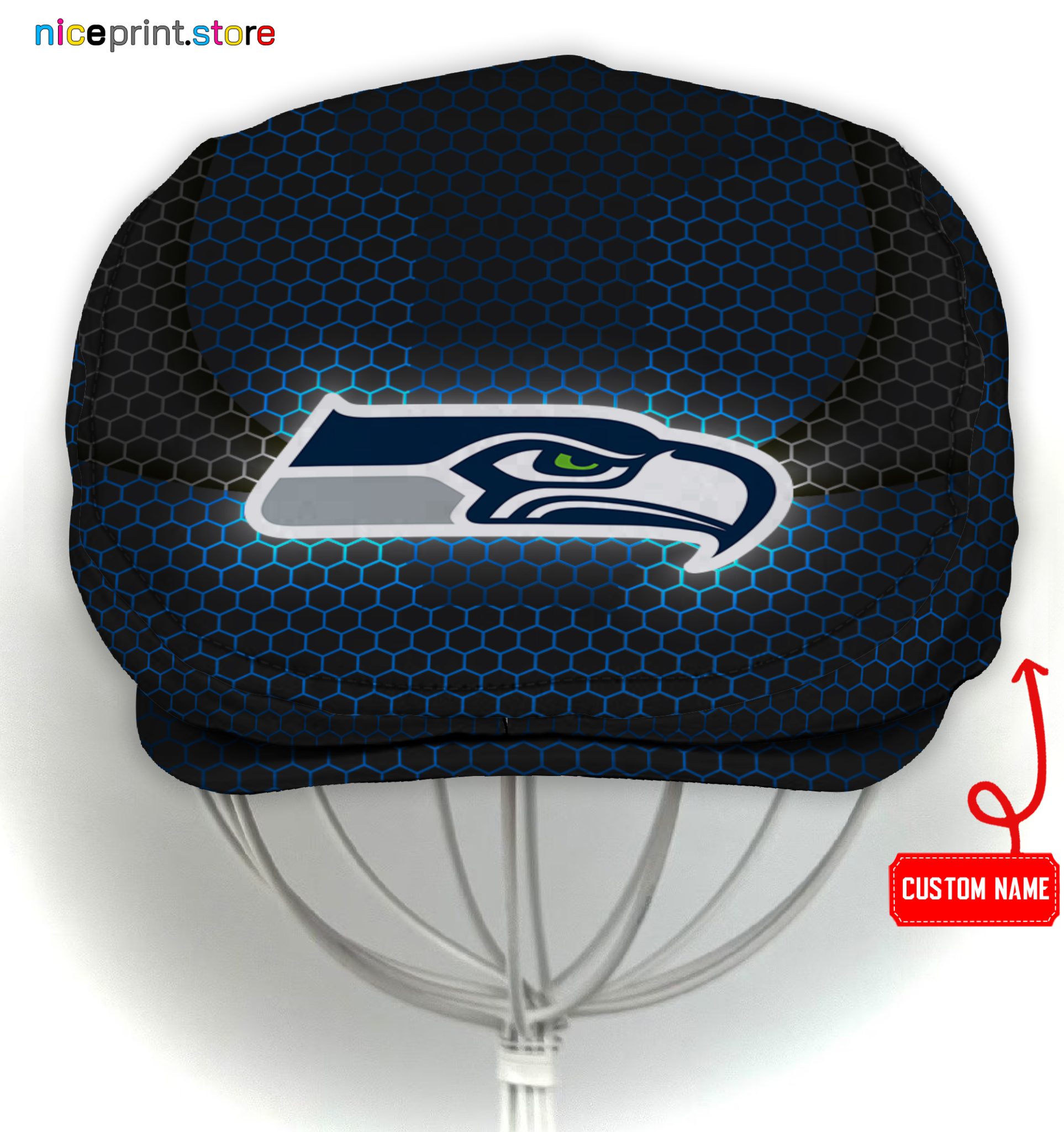 Seattle Seahawks NFL Flat cap, NFL Jeff Cap, NFL Driving Cap, NFL Golf ...
