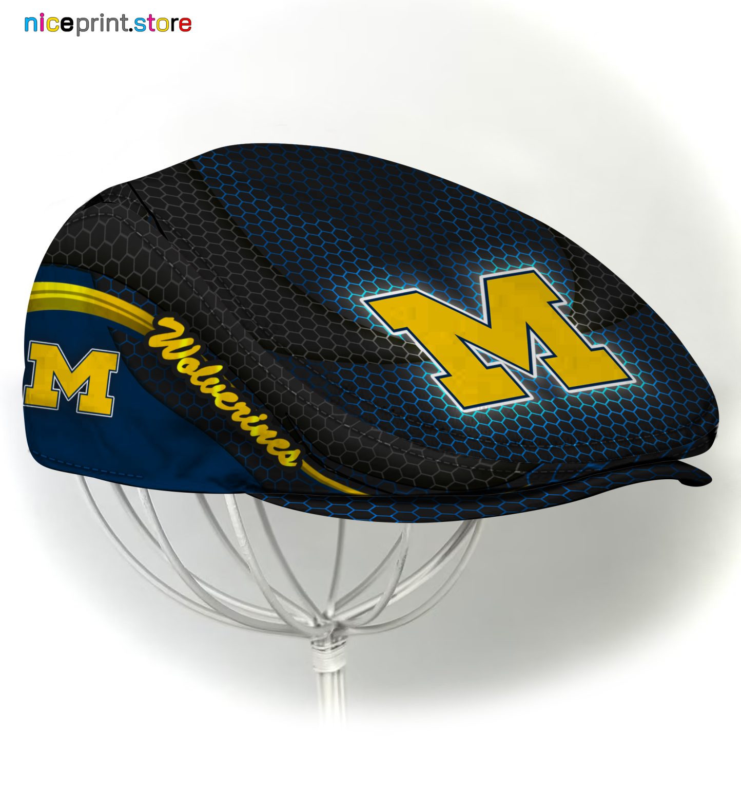 Michigan Wolverines NCAA Flat Cap, NCAA Jeff Cap, NCAA Driving Cap M33 ...