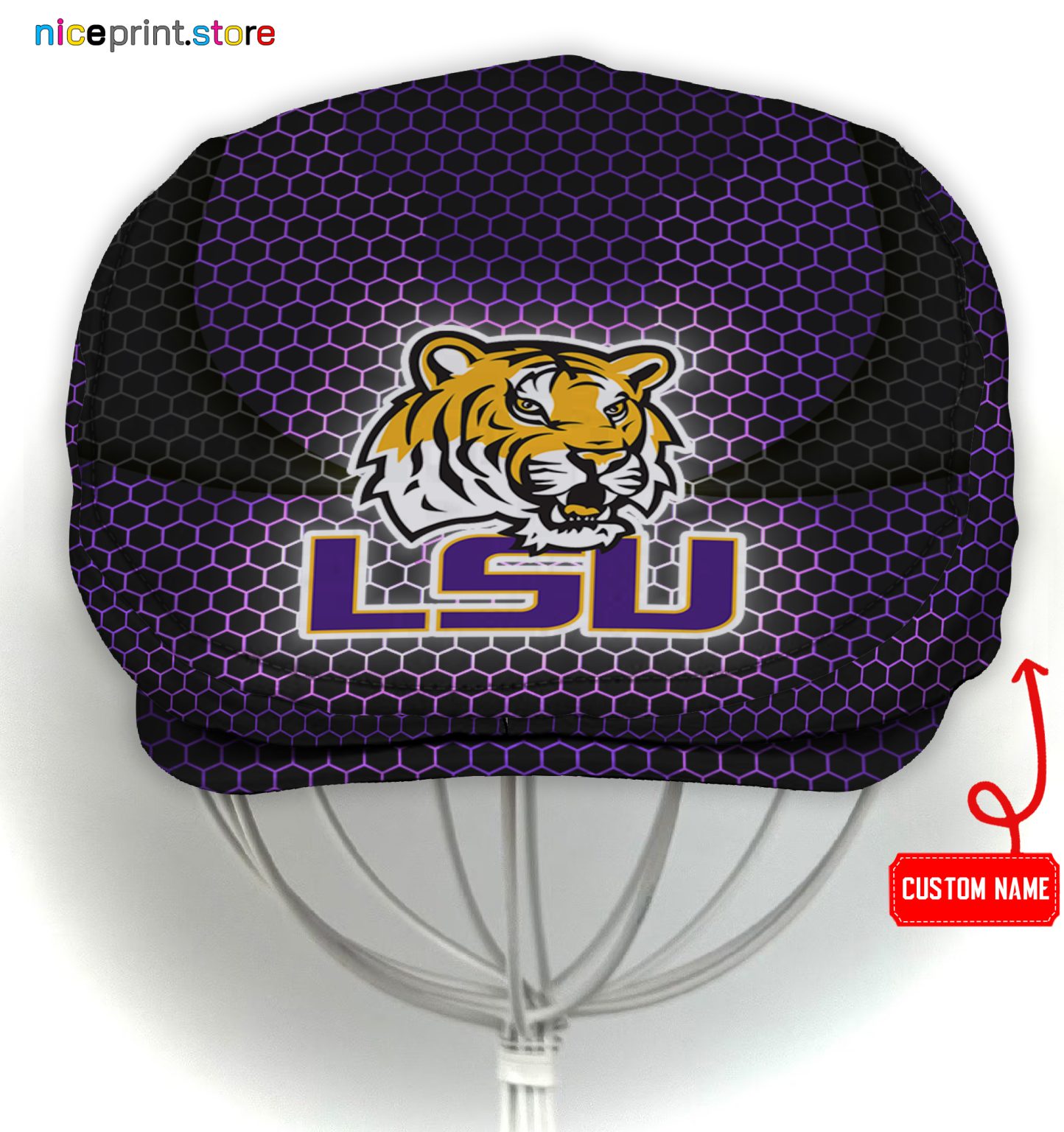 LSU Tigers NCAA Flat Cap, NCAA Jeff Cap, NCAA Driving Cap M33 (Head ...