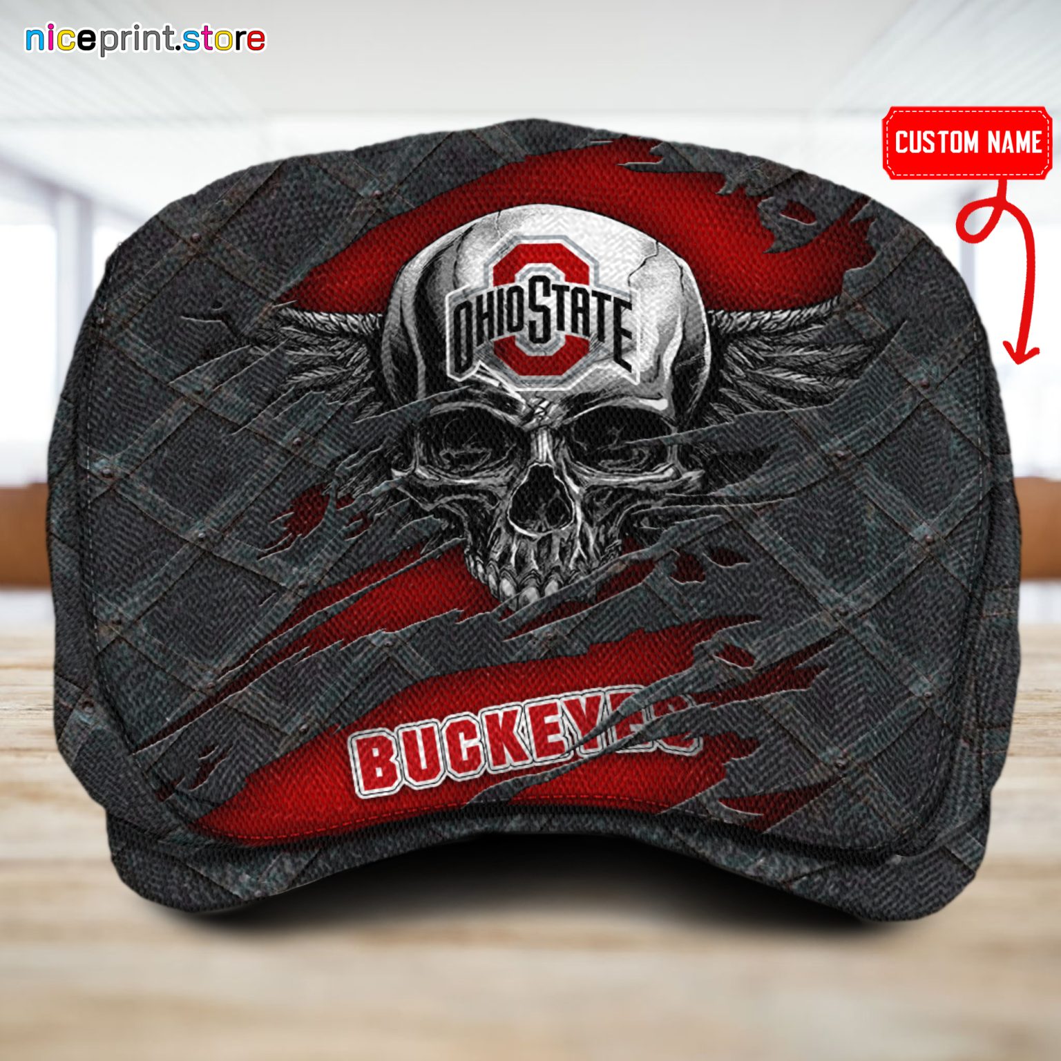 Ohio State Buckeyes NCAA Jeff Cap, NCAA Driving Cap M06 – NicePrint ...