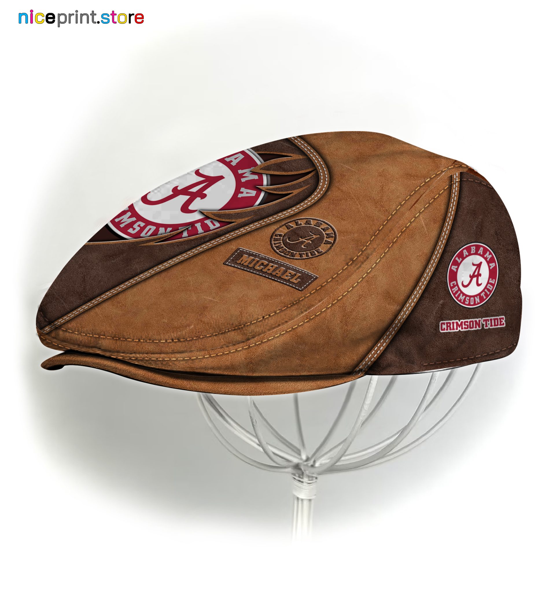 Alabama Crimson Tide NCAA Jeff Cap, Flat Cap, Driving Cap M52 ...