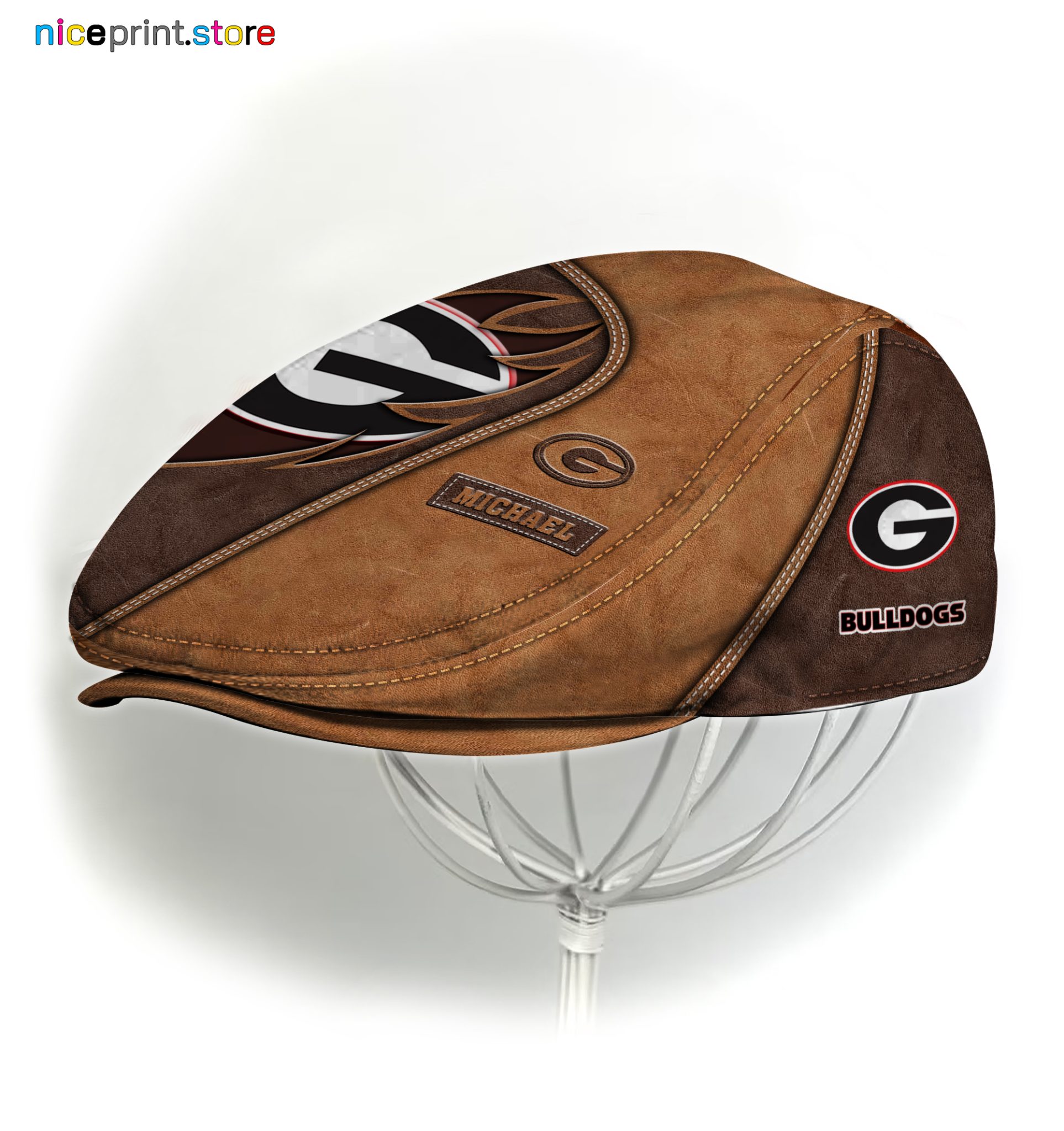Georgia Bulldogs NCAA Jeff Cap, Flat Cap, Driving Cap M52 – NicePrint ...