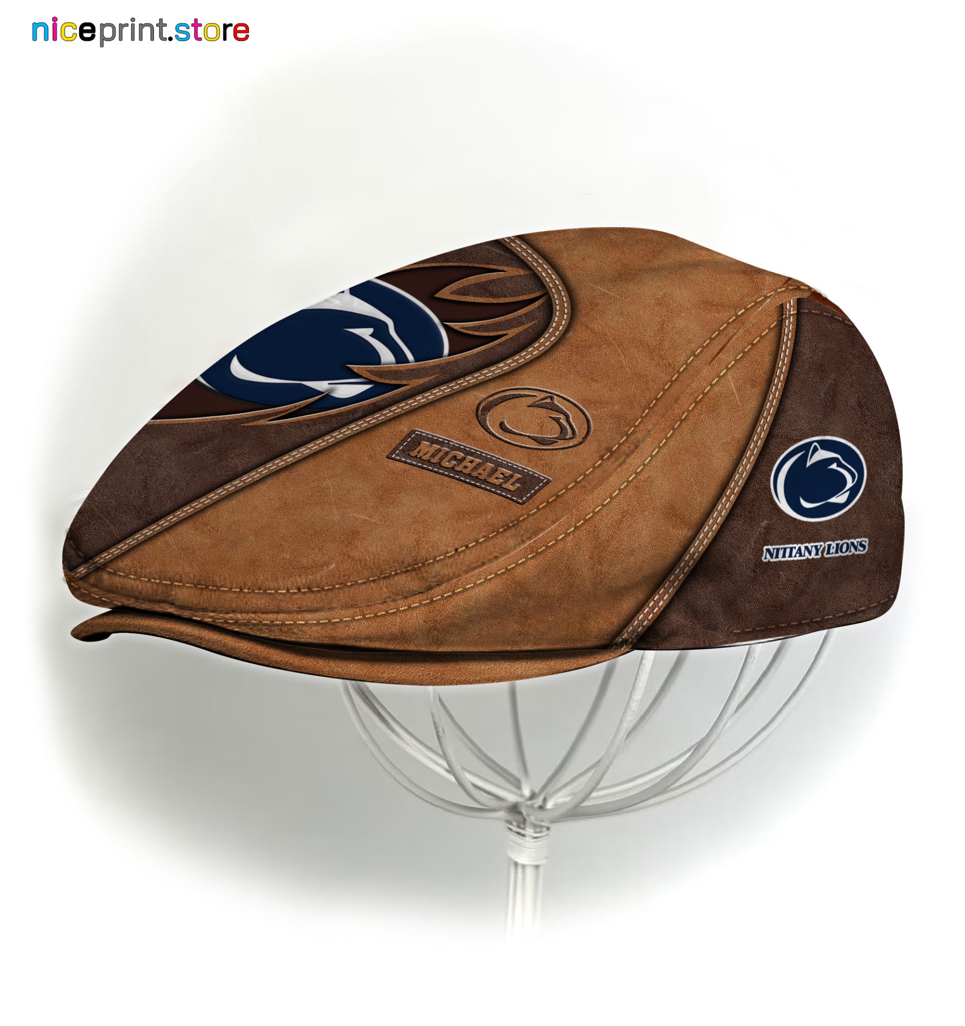 Penn State Nittany Lions NCAA2 Jeff Cap, Flat Cap, Driving Cap M52 ...
