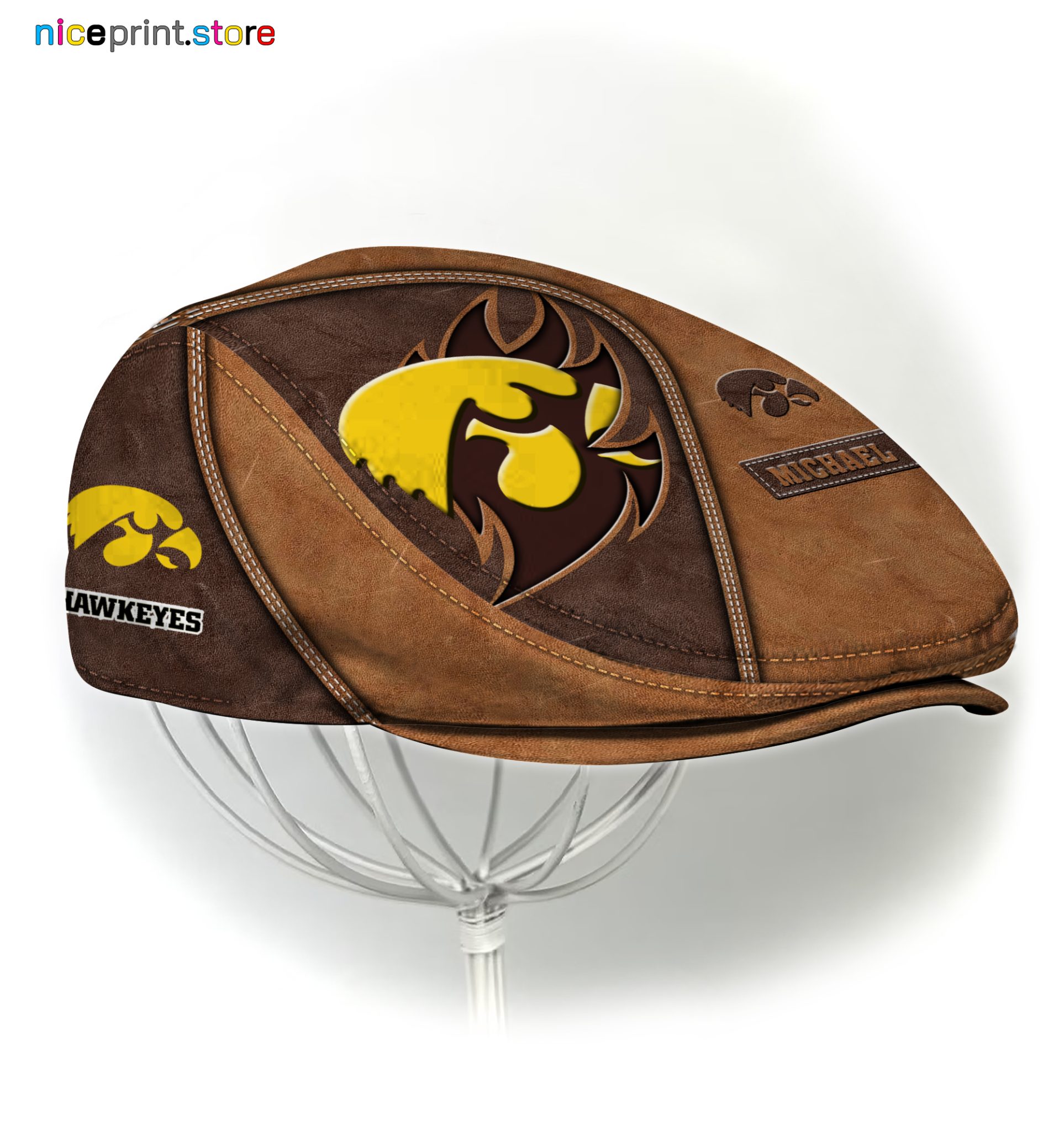 Iowa Hawkeyes NCAA Jeff Cap, Flat Cap, Driving Cap M52 – NicePrint ...