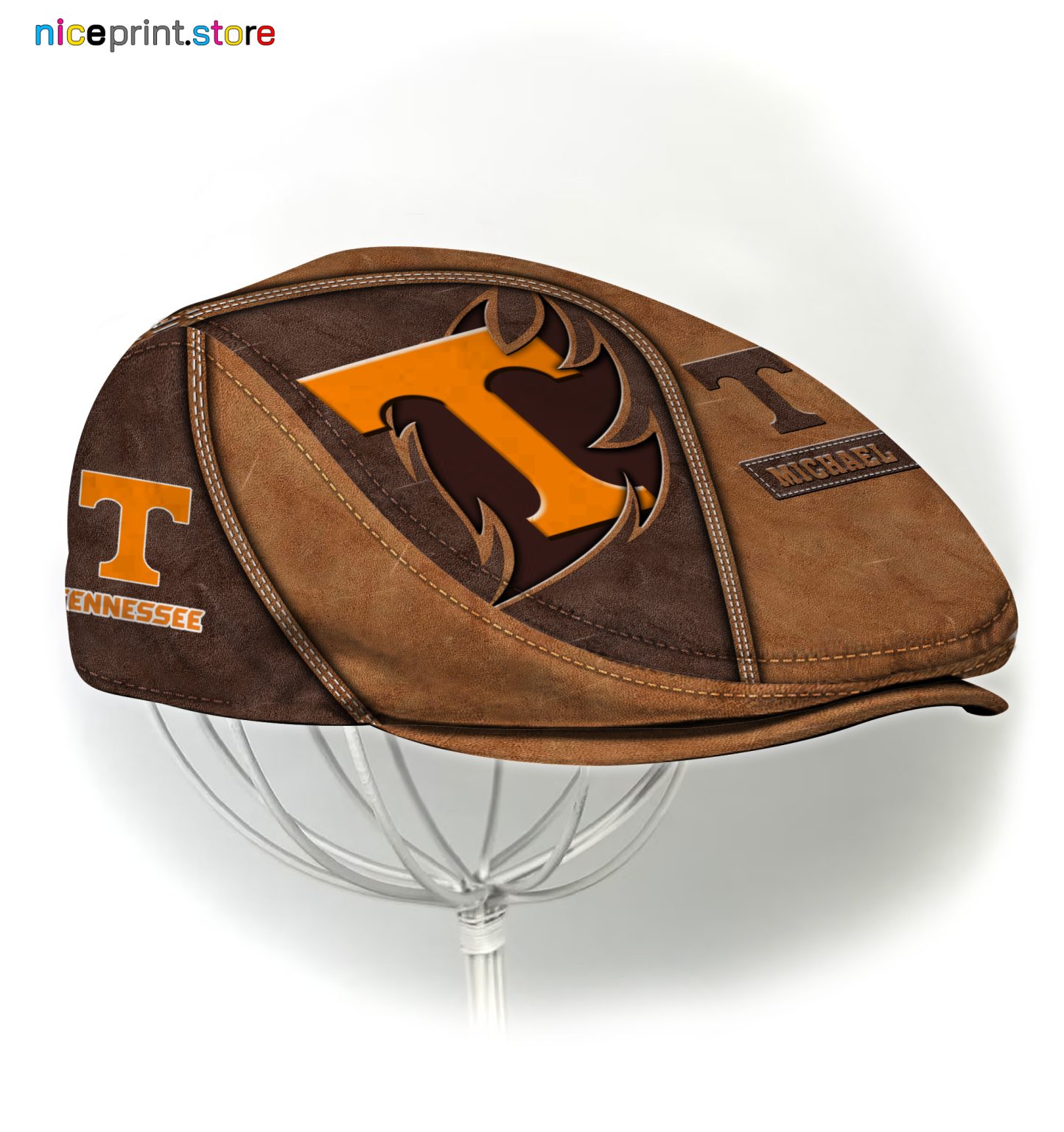 Tennessee Volunteers NCAA Jeff Cap, Flat Cap, Driving Cap M52 ...