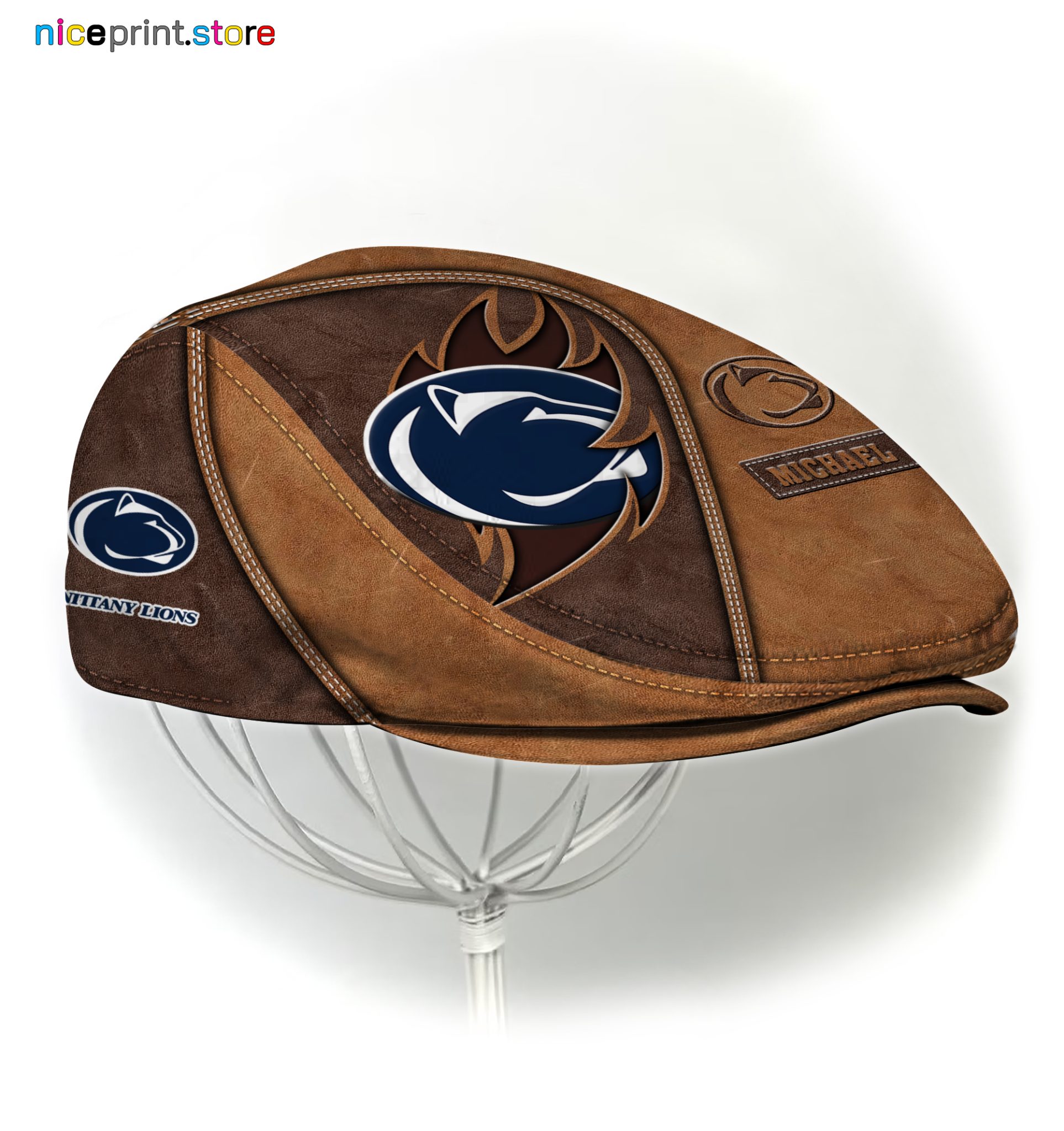 Penn State Nittany Lions NCAA2 Jeff Cap, Flat Cap, Driving Cap M52 ...