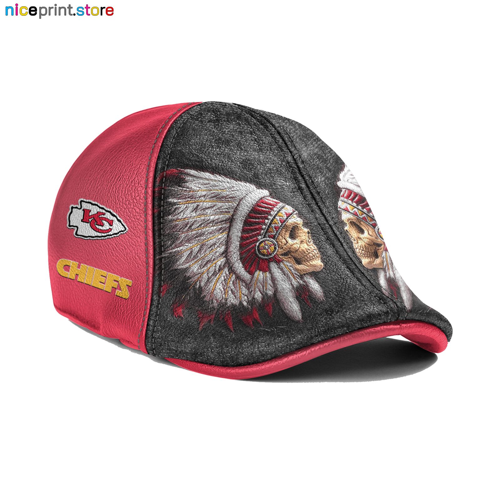 Kansas City Chiefs NFL Leather Ivy Caps M04 – NicePrint – Print On Demand