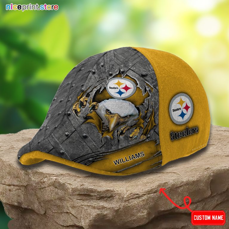 Pittsburgh Steelers NFL Ivy Cap, Flat Cap M18 – NicePrint – Print On Demand